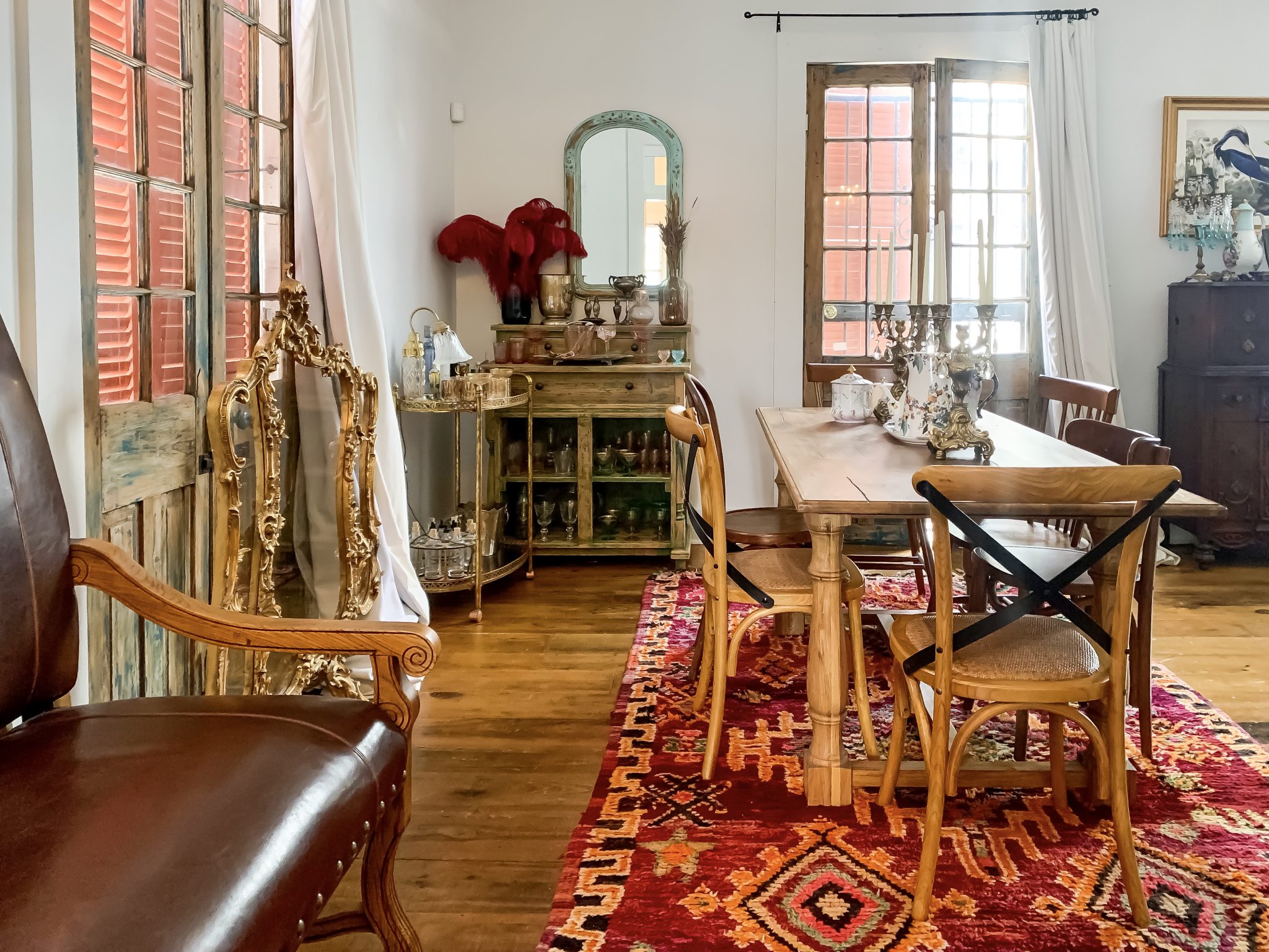 This Creole cottage is a showcase for bold colors, rich fabrics and the ...