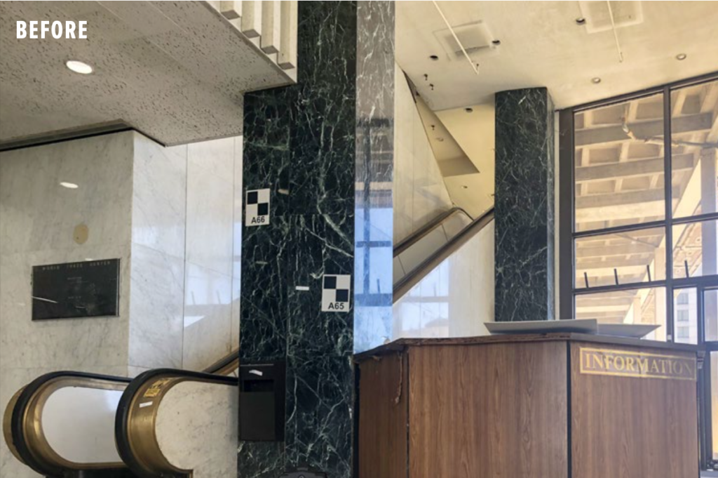 Historic International Trade Mart building's renovation into the Four ...