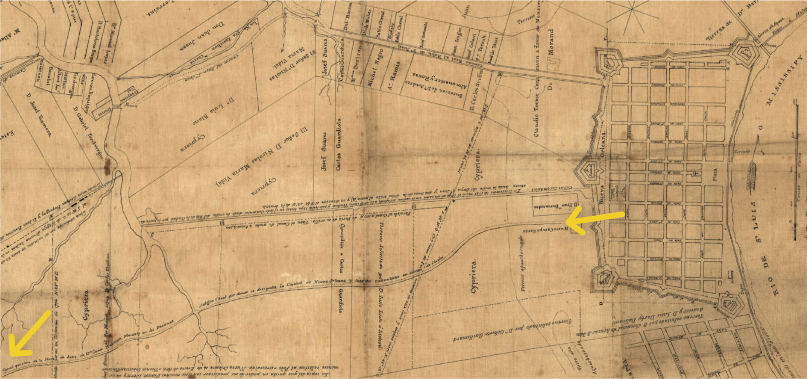 A lost "bayou" behind the French Quarter
